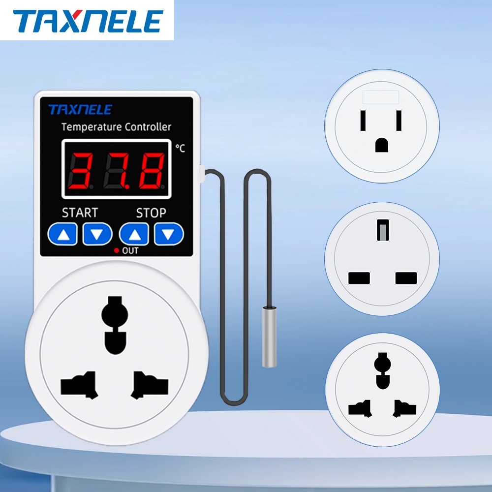 Socket Thermostat Digital Temperature Controller 110v 220v Ntc Sensor Heating Cooling Eu Us Uk
