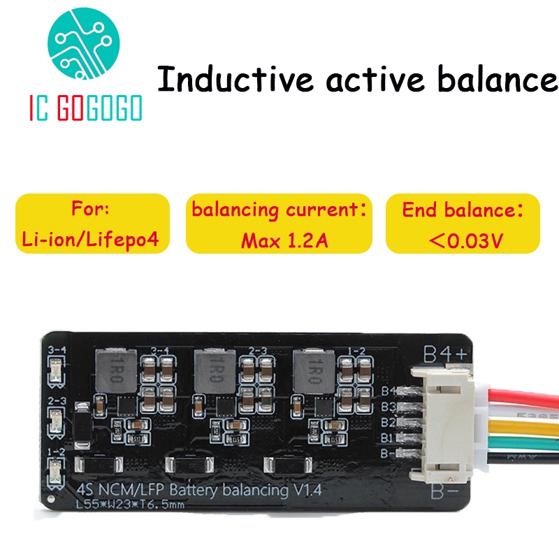 1.2A Balance Li-ion Lipo Lifepo4 Lithium Battery Active Equalizer Balancer Energy Transfer BMS ...