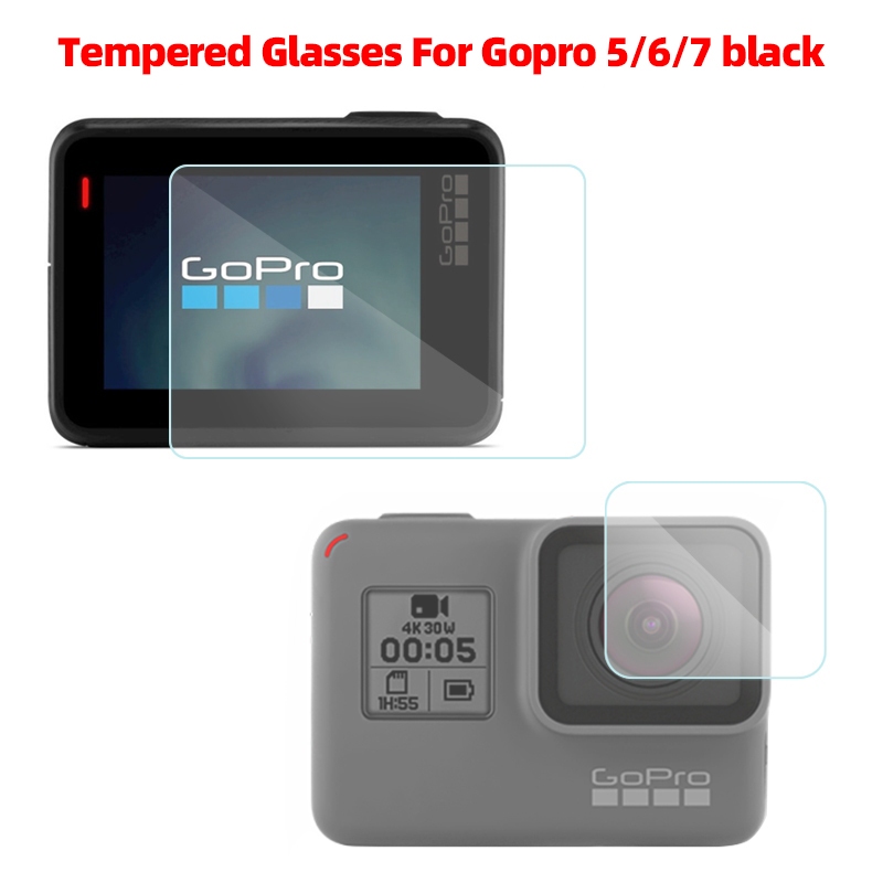 Tempered Glasses Screen Protector Cover Case for gopro hero 7/6/5 black ...
