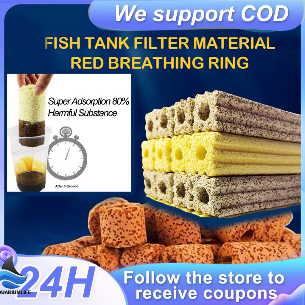 Biological Aquarium Filter Media Pond Filter Lava Ring Clean Water ...