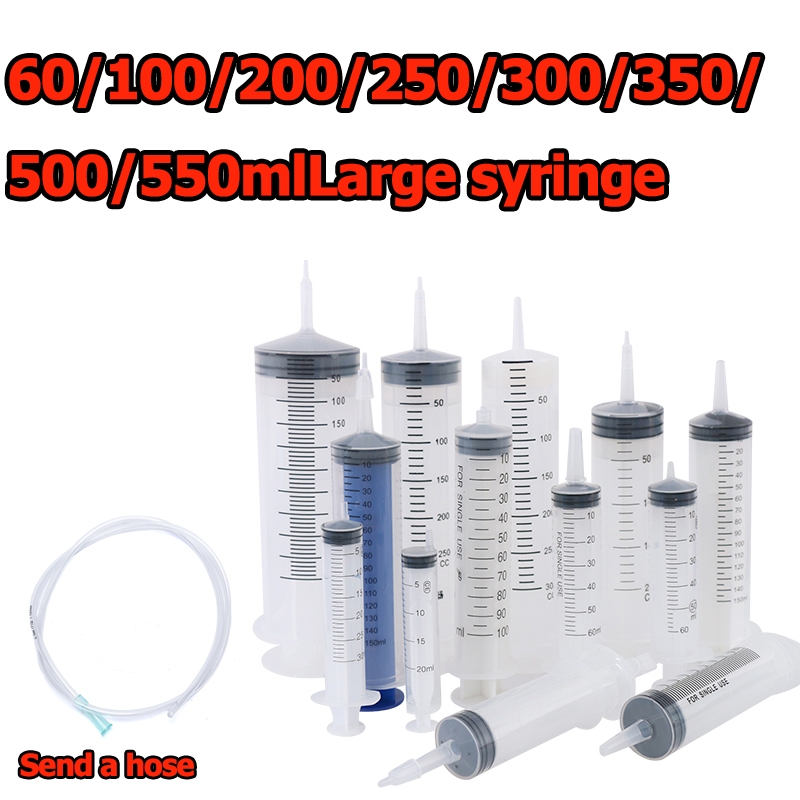 100-500ml Plastic syringe large size for Bird Reusable big syring ...