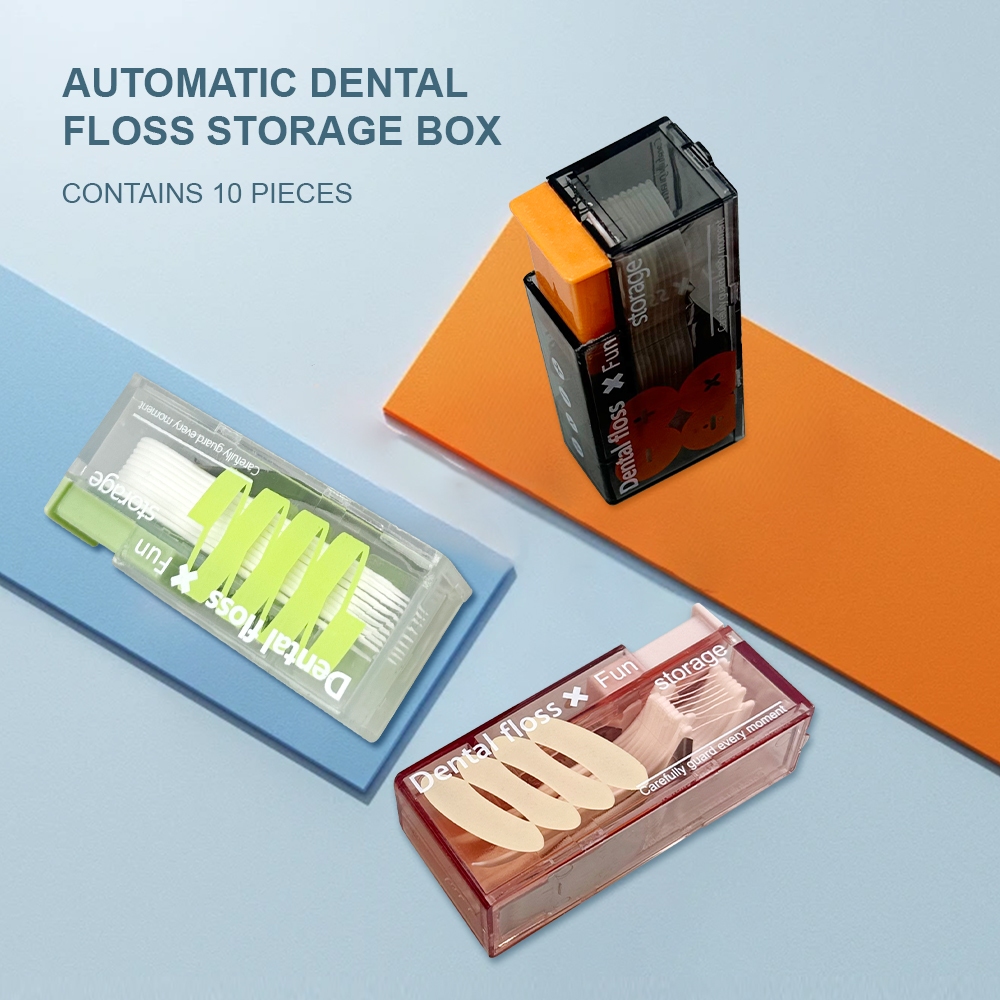Portable Floss Dispenser Includes 10Pcs Floss Automatic Ejectable Floss ...