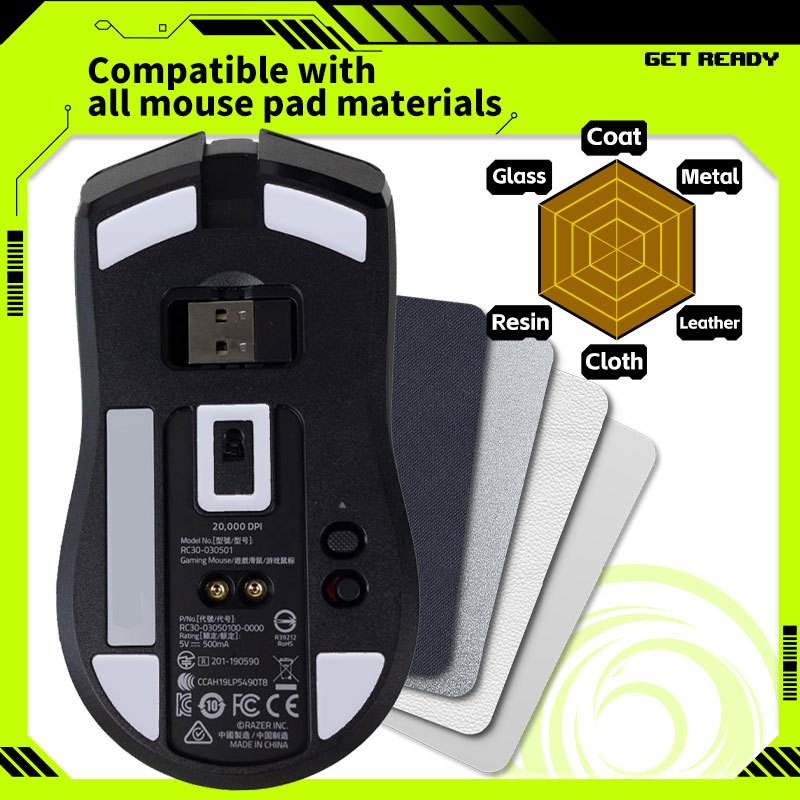 TALONGAMES Mouse Feet Custom Curved Edge Mouse Skate For Razer Viper ...