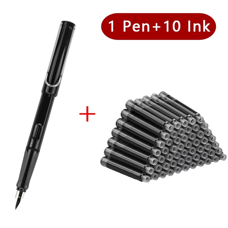 1 pen+10 ink Kawaii Fountain pen calligraphy fashionable Multi-function ...