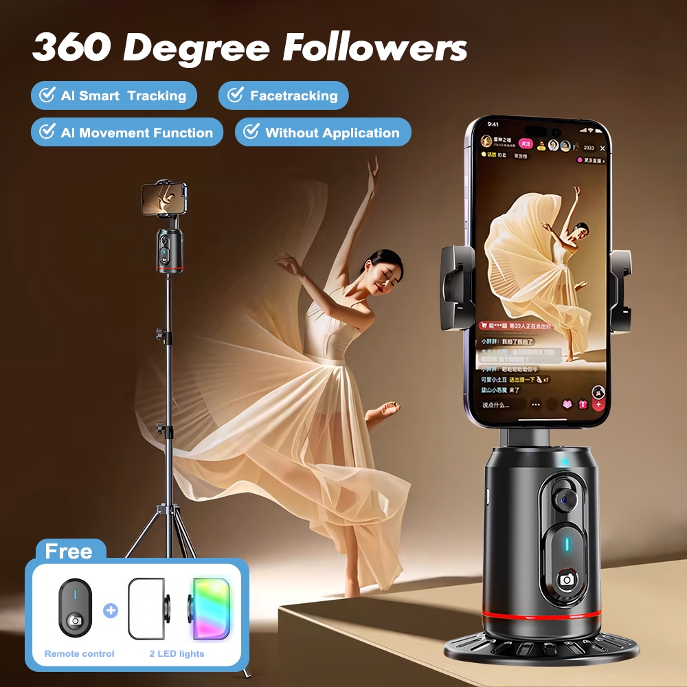 Q02 Auto Face Tracking Selfie Stick Intelligent Tracking Tripod Phone ...