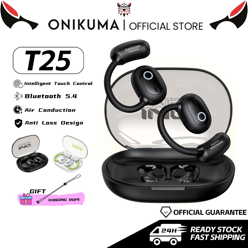 ONIKUMA T25 Wireless Earphones Bluetooth 5.4 OWS Earbuds Air Conduction ...