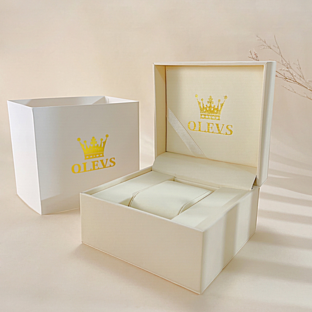 OLEVS Cream White Watch Storage Box For Gift | Shopee Philippines