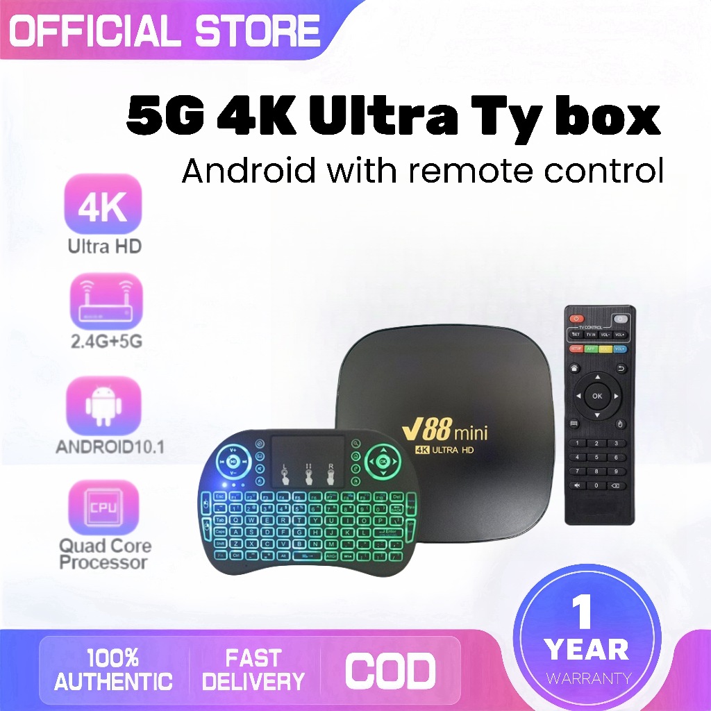 V88 smart TV box 4K 32+512GB Android12 ultra-high definition set-top ...