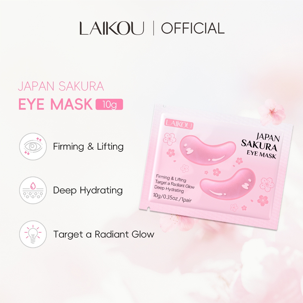 LAIKOU Japan Sakura Eye Mask Firming & Lifting Deep Hydrating Target a ...
