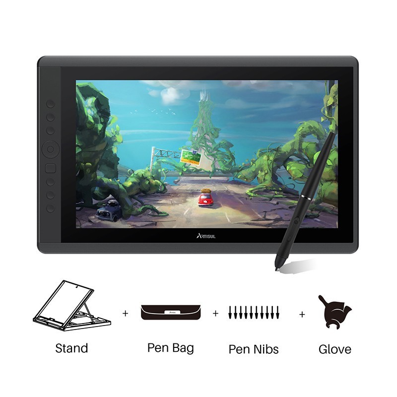 Artisul SP1601 15.6-inch graphics tablet with screen full-laminated pen ...