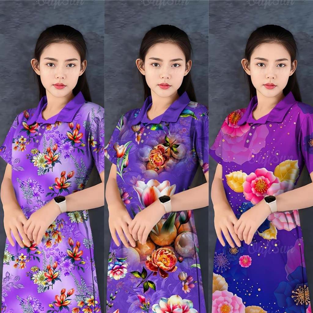 2025 Purple Dresses Women New Style Filipiñiana attire for women Polo ...