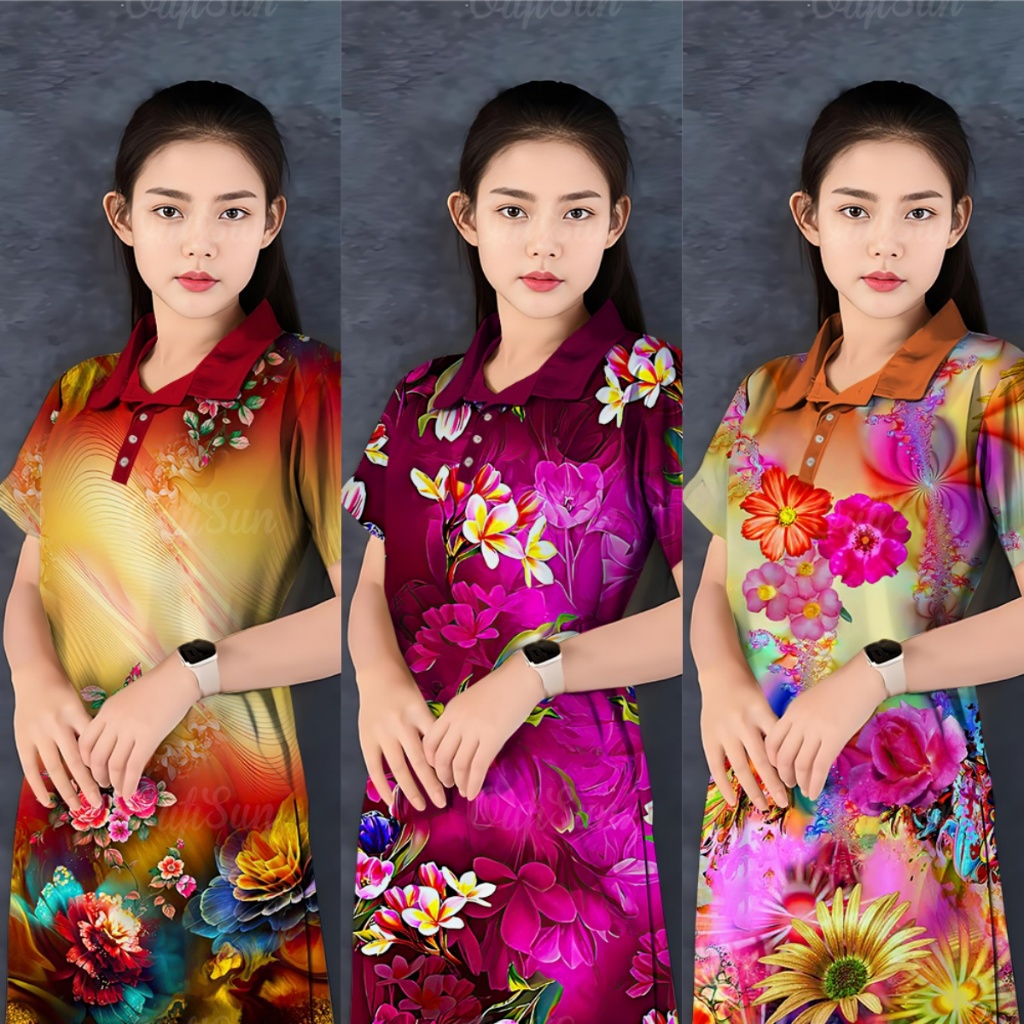 Dresses Women New Style Filipiñiana attire for women Polo Dress Plus ...