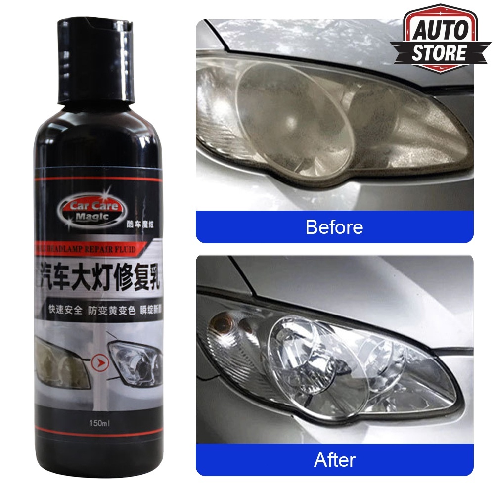 150ml Car Care Headlight Cleaner Repair Polish Powerful 1minute ...