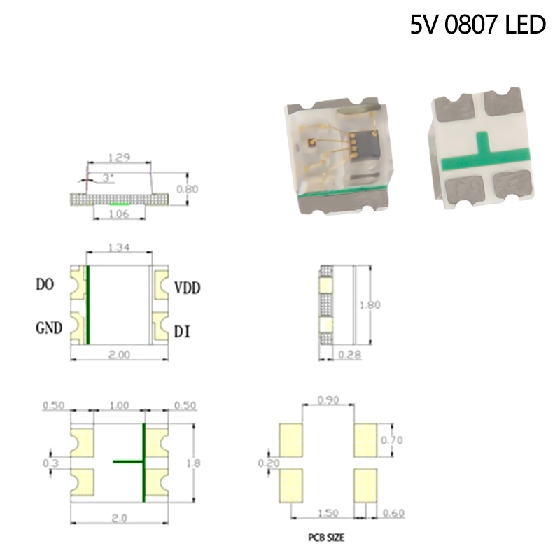 Ws2812b 5v Ws2812 5050 3528 4020 1204 1209 0807 2020 3535 Mini Smd Led ...