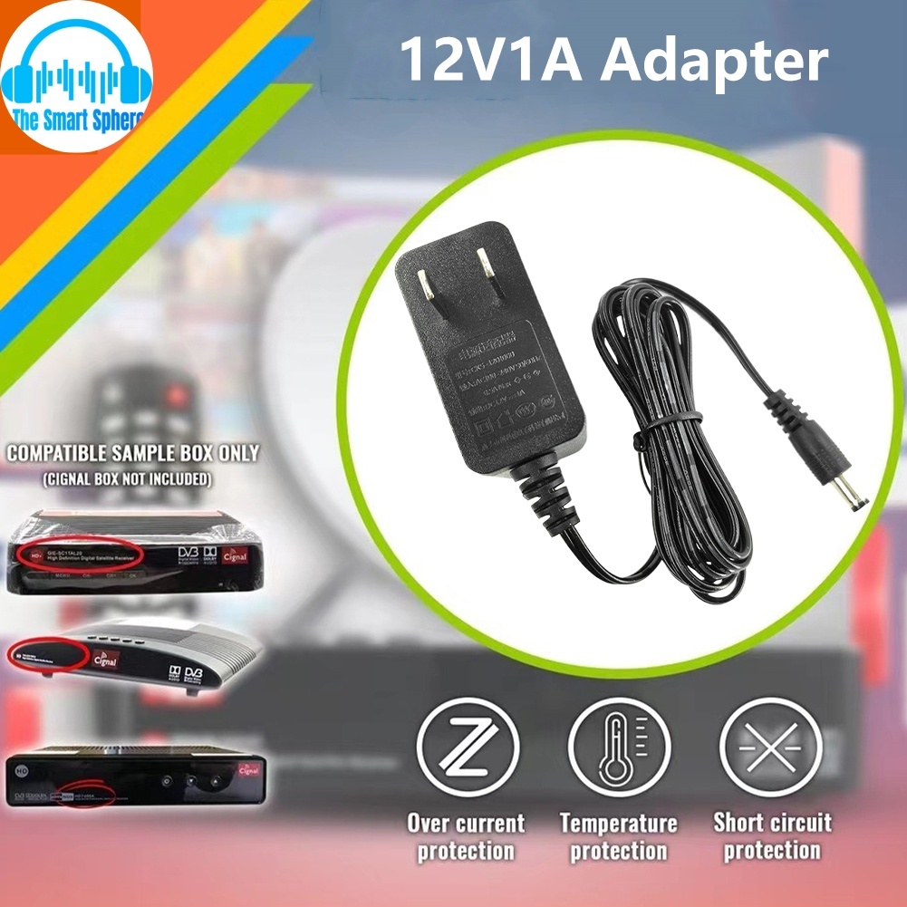 12V 1A Power Supply Adaptor TV PLUS Adaptor AC 100-240V | Shopee ...