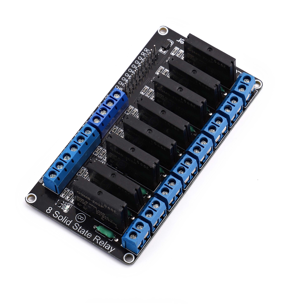 8-channel 5V High Low Level Solid State Relay Module with Fuse Solid ...