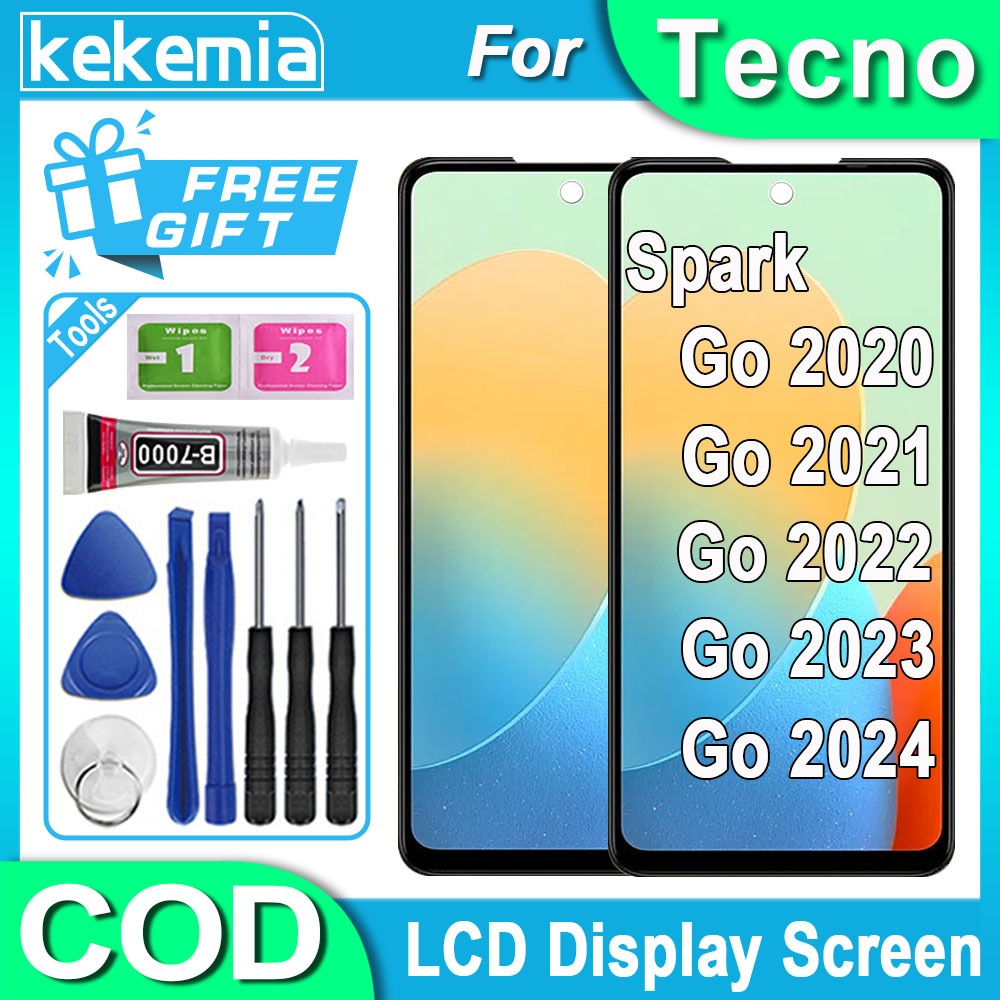 Kekemia Display For Tecno Spark GO 2020 2021 2022 2023 2024 LCD Touch Screen Assembly ...