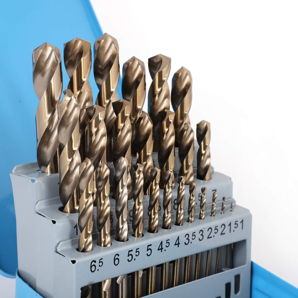 13/19/25pcs 5% M35 Cobalt Metric Drill Bit Set, (1mm-13mm) Metal Hss ...