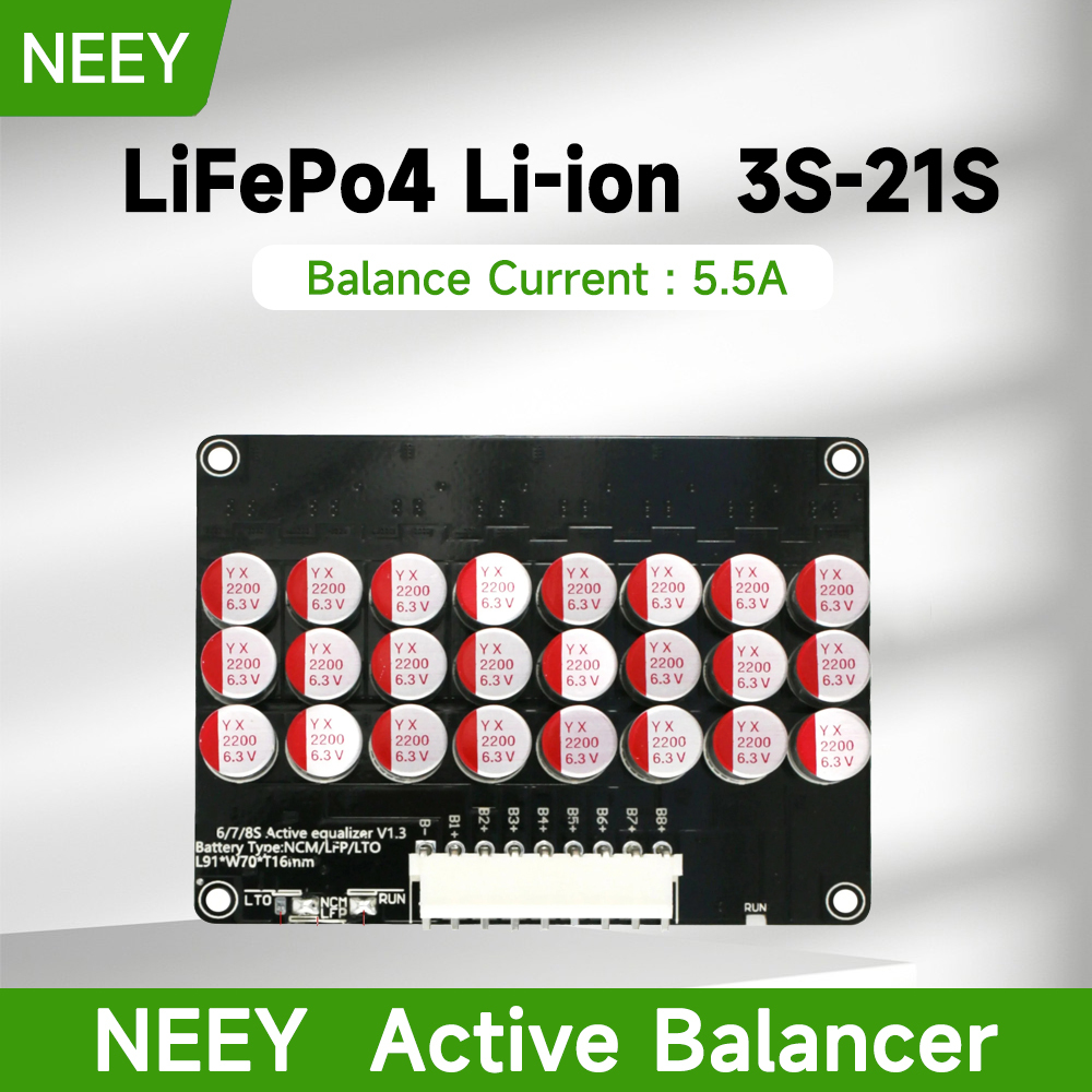 NEEY Lifepo4 5A Active Equalizer Balancer 3S 4S 8S 10S 12S 14S 16S 17S 21S Smart Balance ...