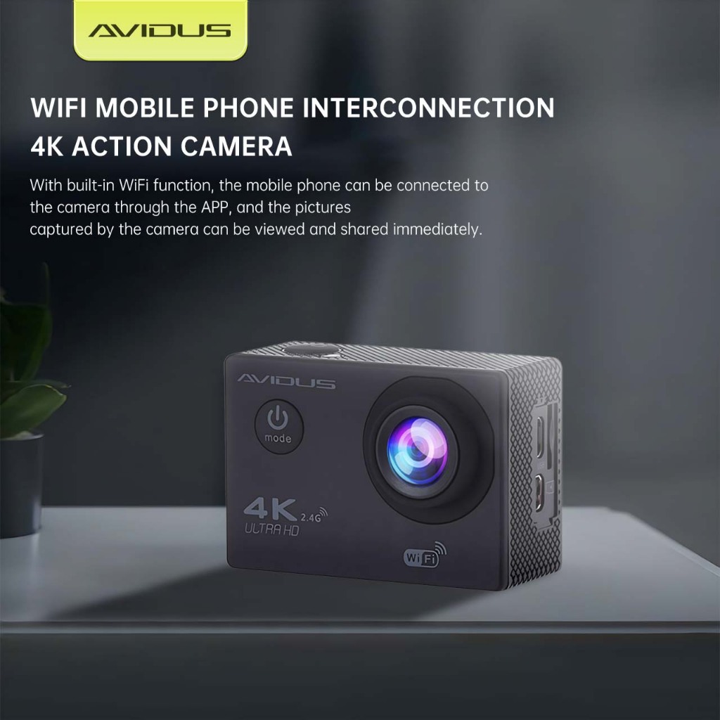 AVIDUS 4K HD Action Camera 100W Pixel Lens Underwater 30 Meters ...