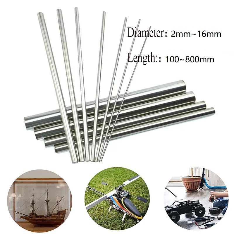 304 Stainless Steel Rod Diameter 2~16mm Length 100mm 200mm 300mm 500mm ...