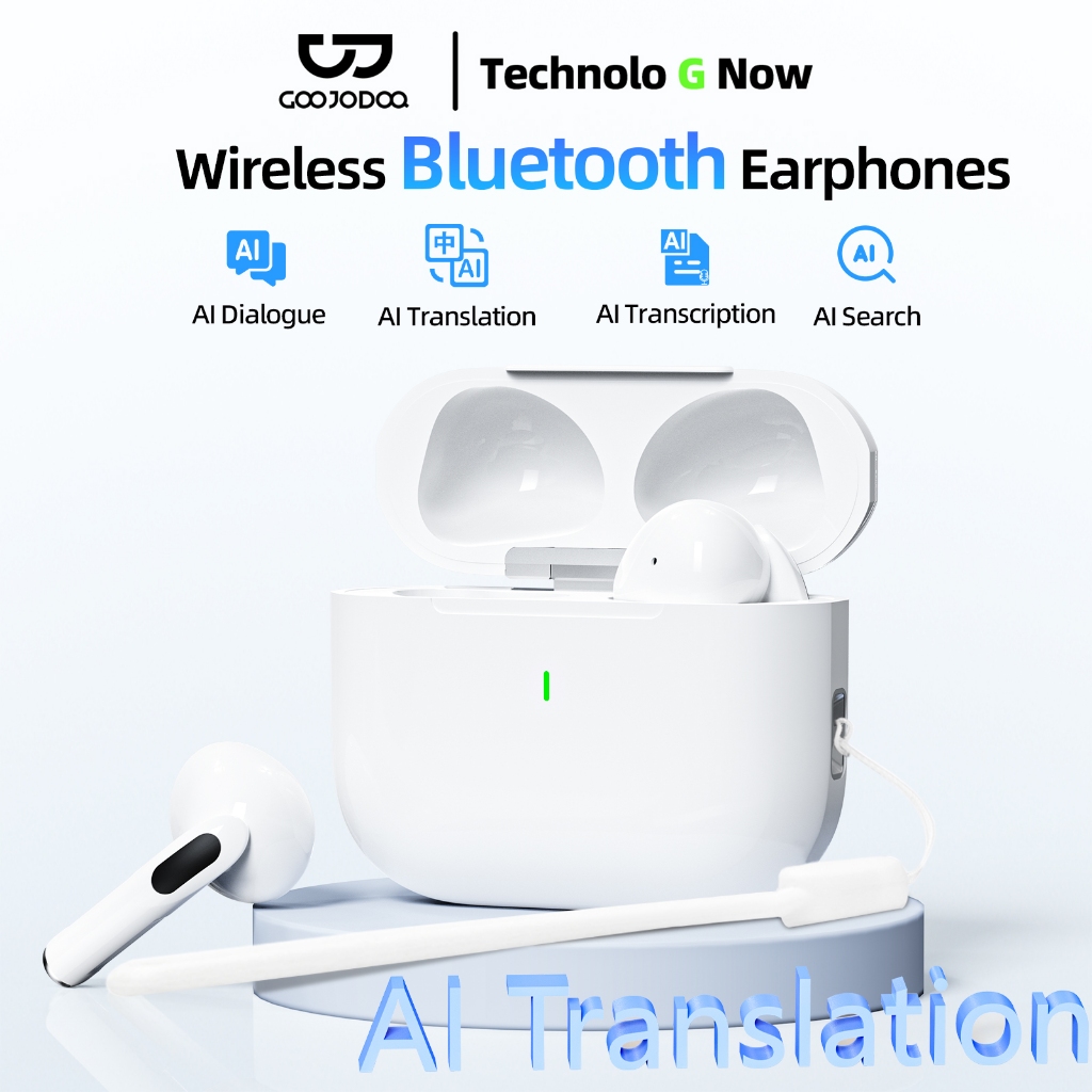 Goojodoq AI Wireless Earphone Bluetooth Earpods for iPhone Android ...