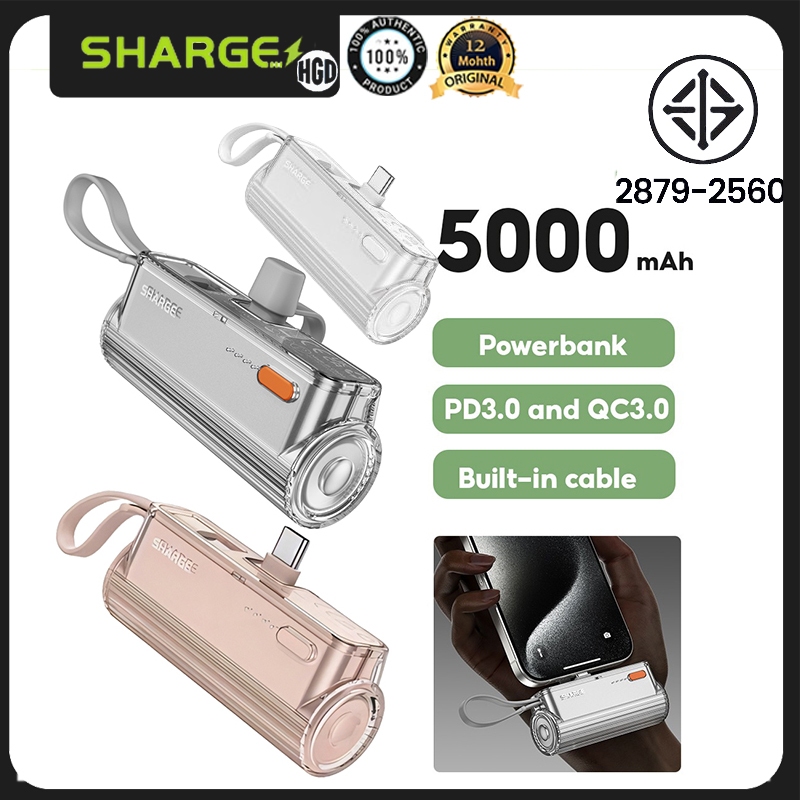 Sharge Flow Mini 5000mAh 12W Portable Charger Fast Charging On-the-go ...