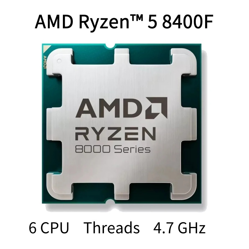 New AMD R5 8400F Ryzen 5 8400F 6 Cores 12 Threads 4.2GHz 16 MB Desktop ...