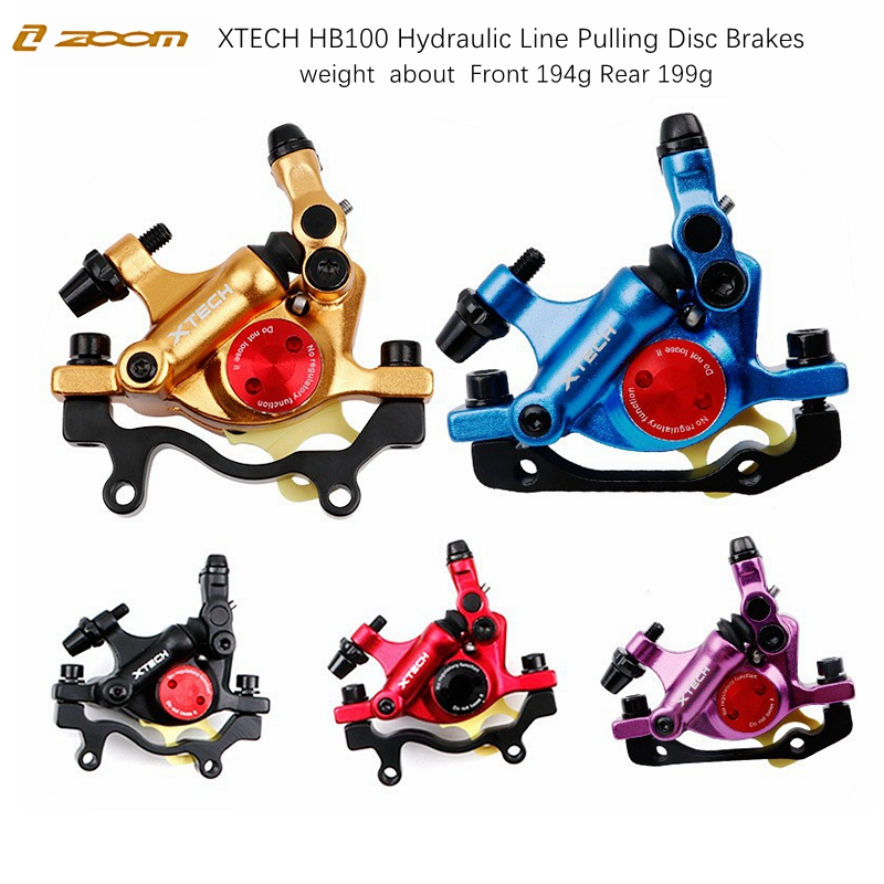 ZOOM XTECH HB100 MTB Hydraulic Line Pulling Disc Brakes Set 160mm ...