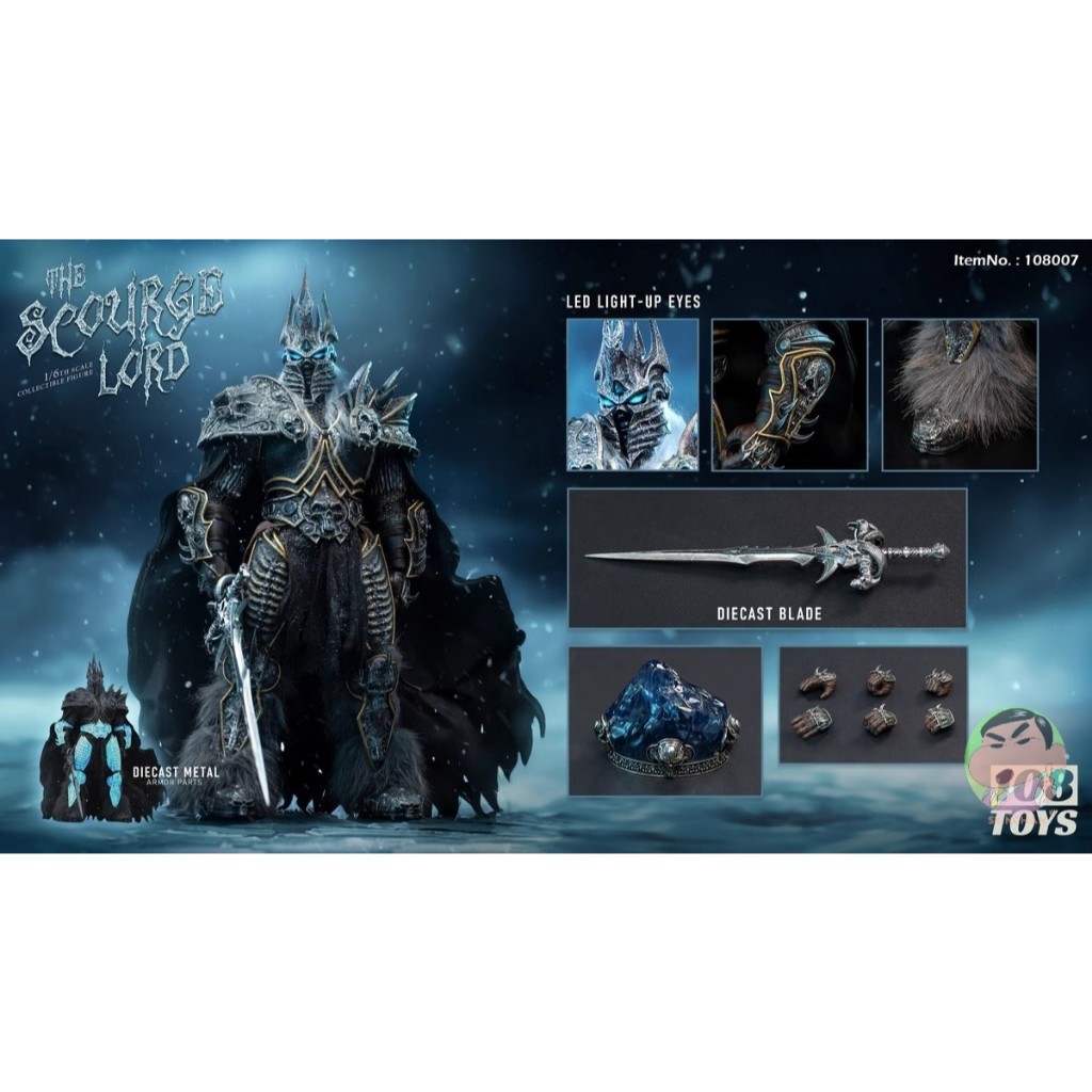 108 Toys 1/6 108007 Warcraft Lich King Arthas Action Figure | Shopee ...
