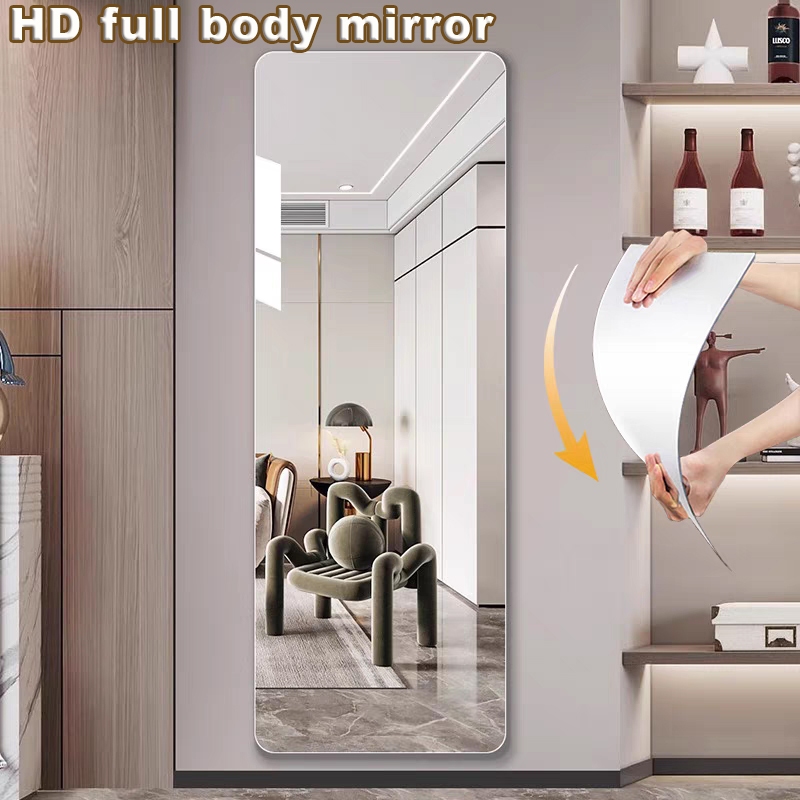 Acrylic Flexible Mirror Wall Mirror HD Full Body Mirror unbreakable ...