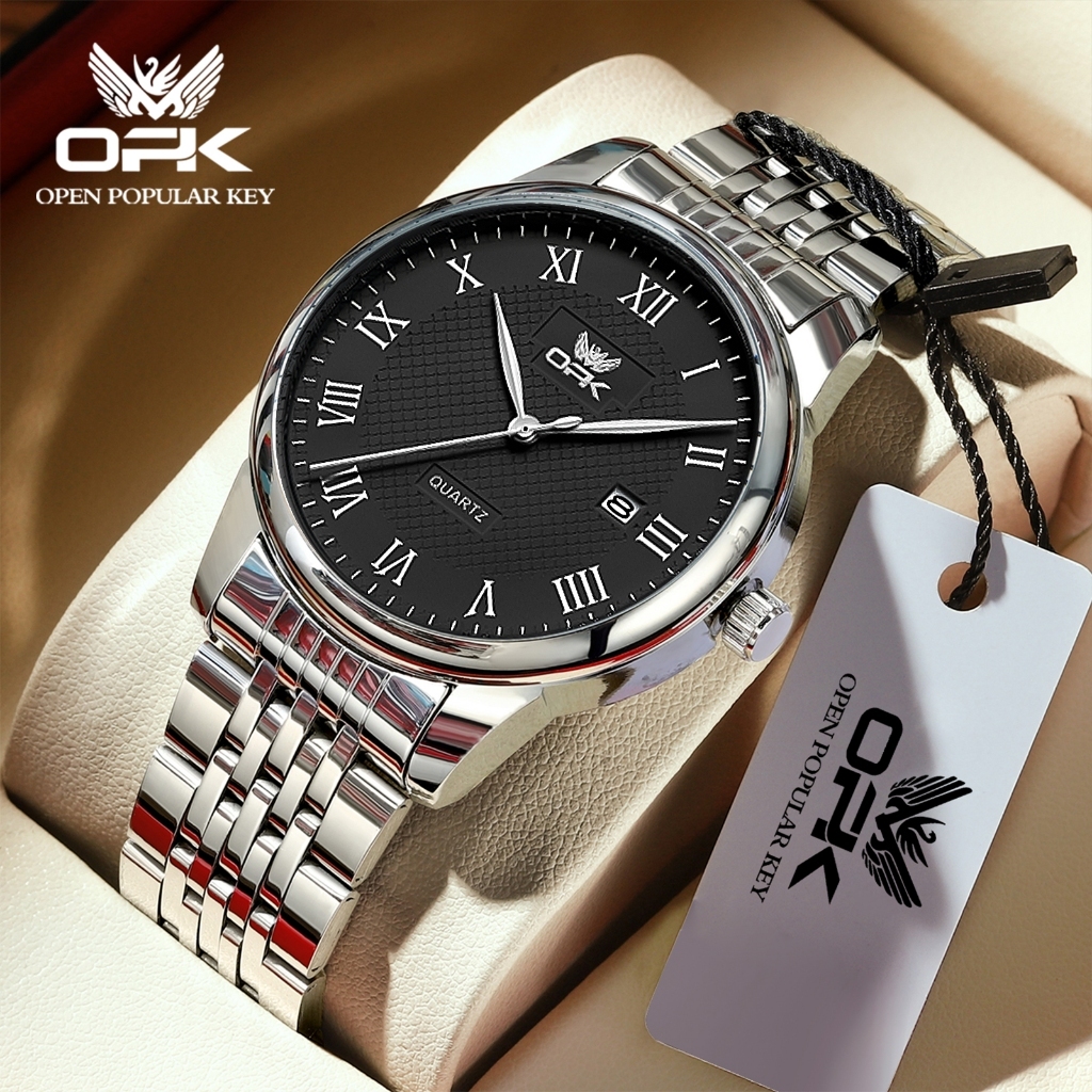 OPK Watch For Men Waterproof Original Stainless Steel Calendar Fashion ...