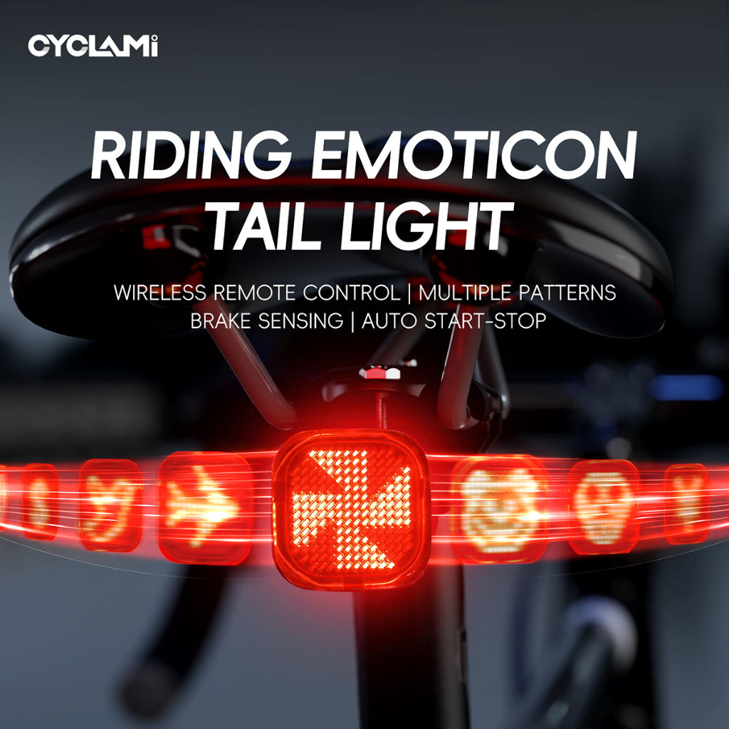 CYCLAMI CY180 CY180T Bike Taillight Multiple lighting modes Supports saddle and seatpost ...