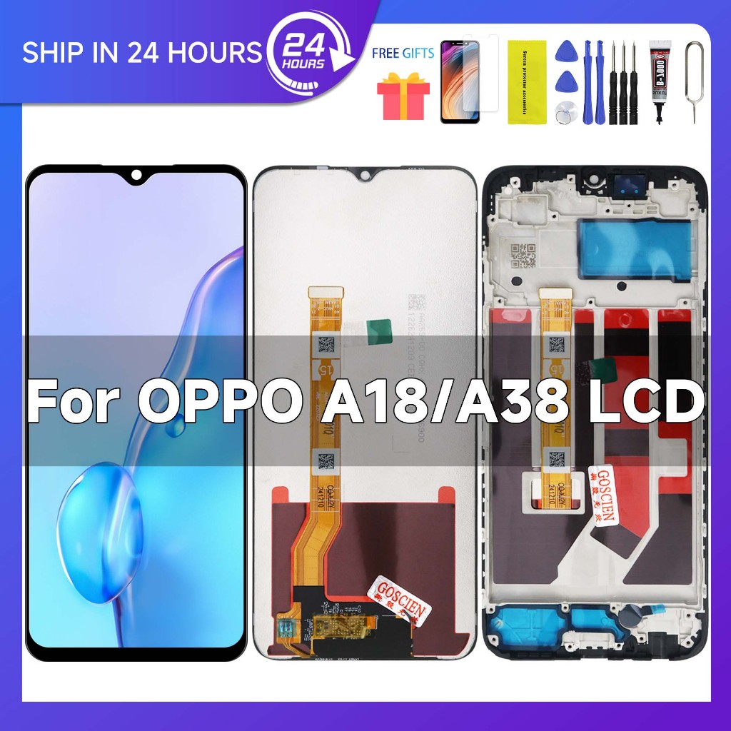 LCD For Oppo A18 A38 CPH2591 CPH2579 Display Touch Screen with Frame ...