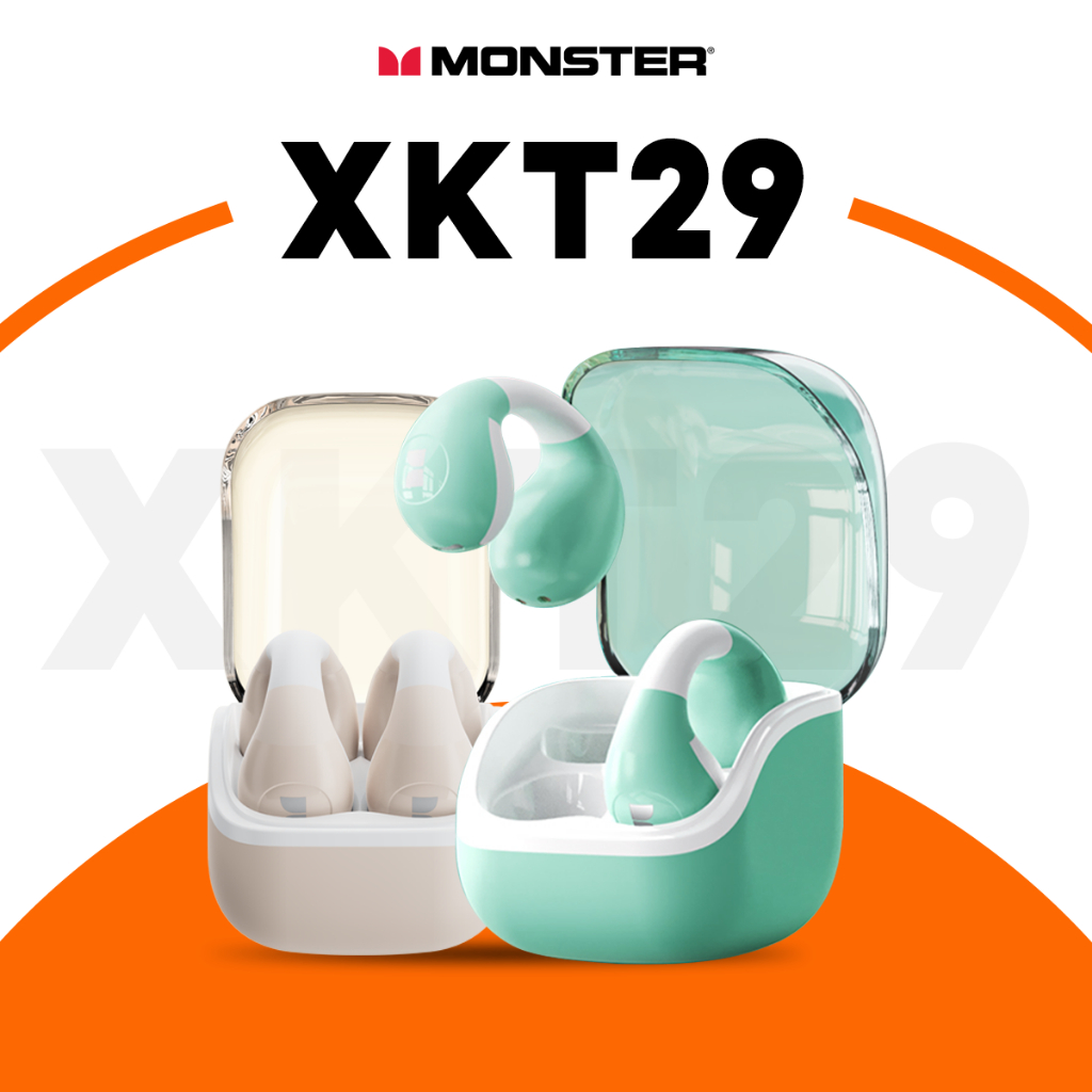 Monster XKT29 Wireless Bluetooth Earclip Earphone HD Voice Low Latency ...