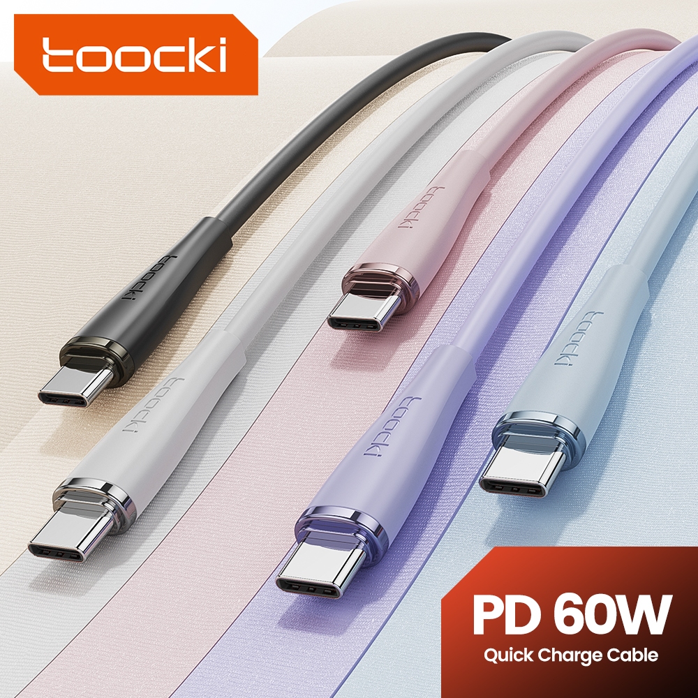 Toocki 60W USB C To Type C PD Fast Charge Cable For QC 3.0 Fast Charing ...