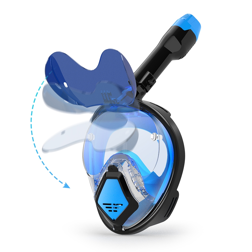 Full Face Snorkel Mask 180 Degree Panoramic Anti-Fog Buong Face Snorkel ...
