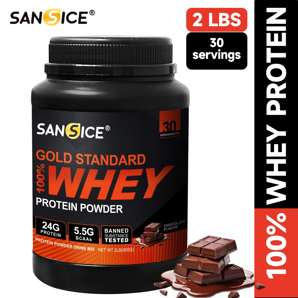 SANSICE Gold Standard 100% Whey Protein Powder,Chocolate Flavor,2LB(930G) | Shopee Philippines