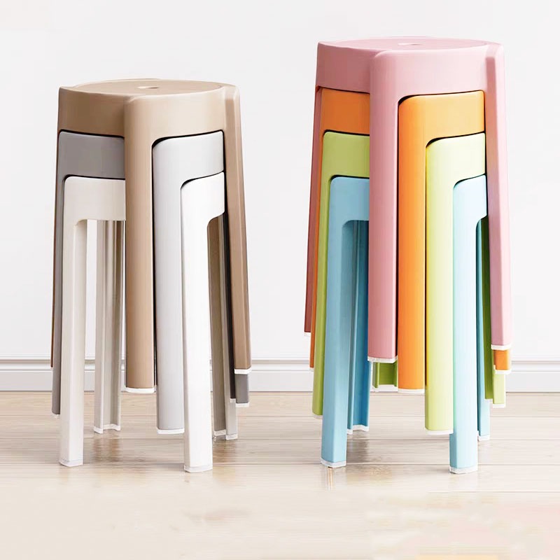 1CHOISE Nordic Style Stackable Monoblock Chair Plastic Stool Thickened ...