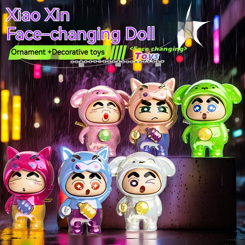 Authentic Crayon Shin chan Face Changing Doll Creative Toy Peripheral ...