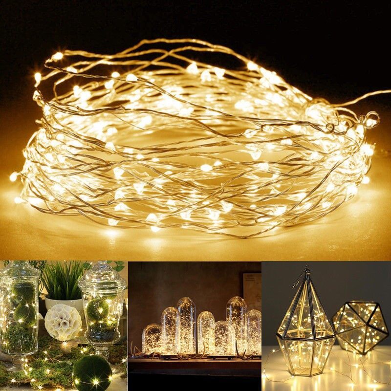 LED Small Lamp Light String Copper Wire Waterproof Mini Battery Powered ...