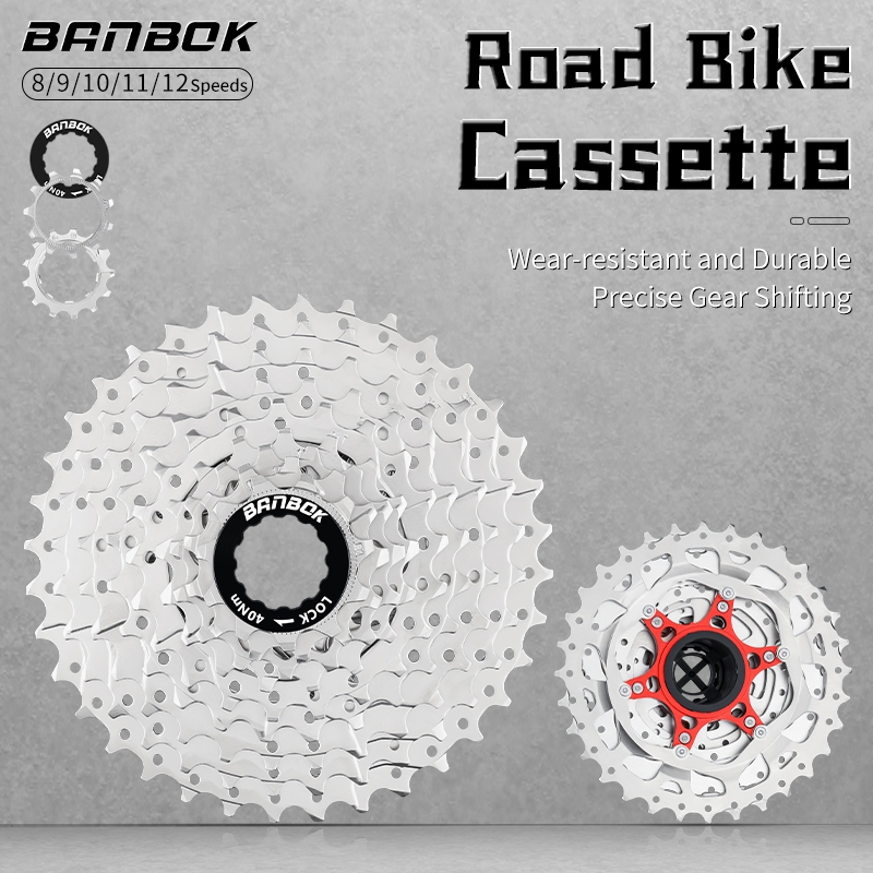 BANBOK Road Bike Cassette 8 9 10 11 12 Speed cogs Bicycle Cassette Road ...