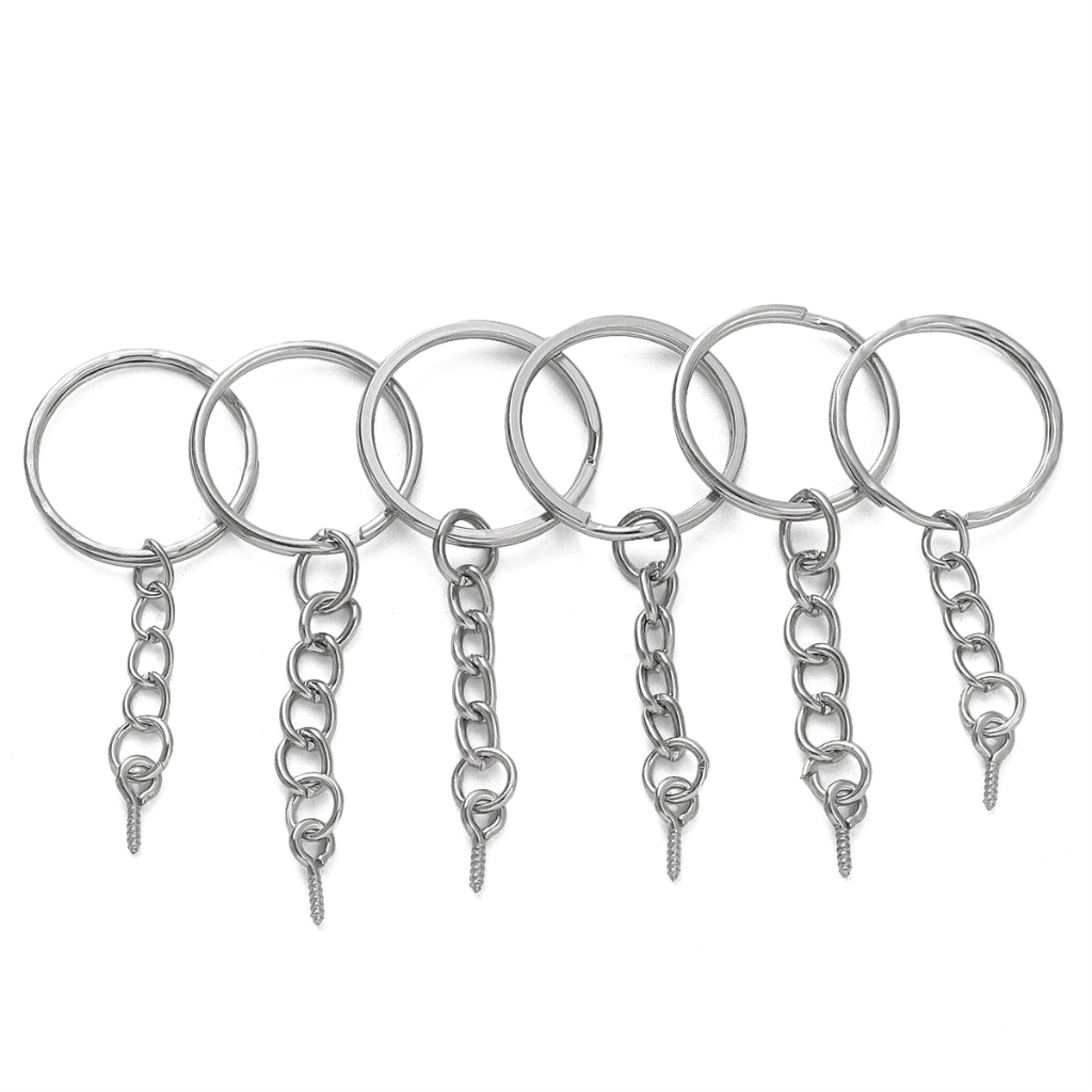 10pcs Sheep Eye Keychain Iron Keychain DIY Making Keychain Pendant ...