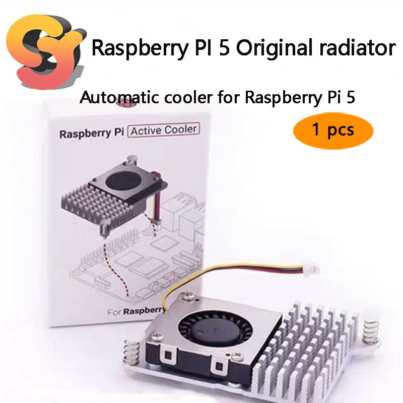 [Ready Stock Supply] 1pcs Raspberry Pi 5th Generation Official Radiator with Fan Raspberry Pi ...