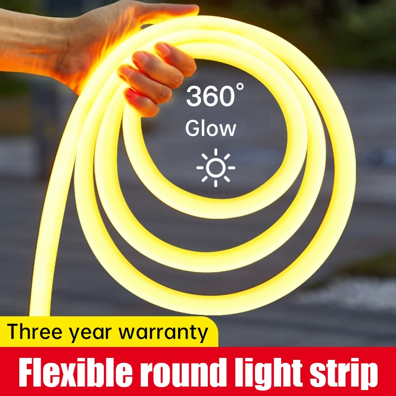 220V LED circular 360 degree luminous light strip, outdoor waterproof ...