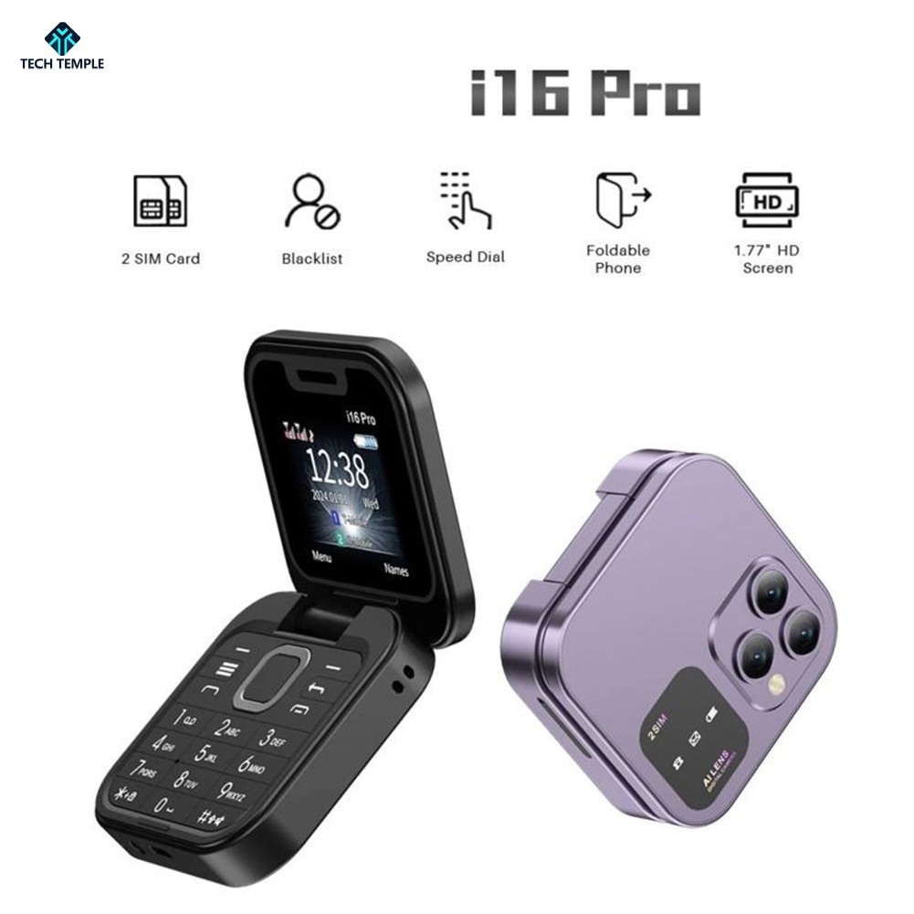 Brand New i16 Pro Mini Flip Phone Dual SIM Basic Flip Phone With Fm ...