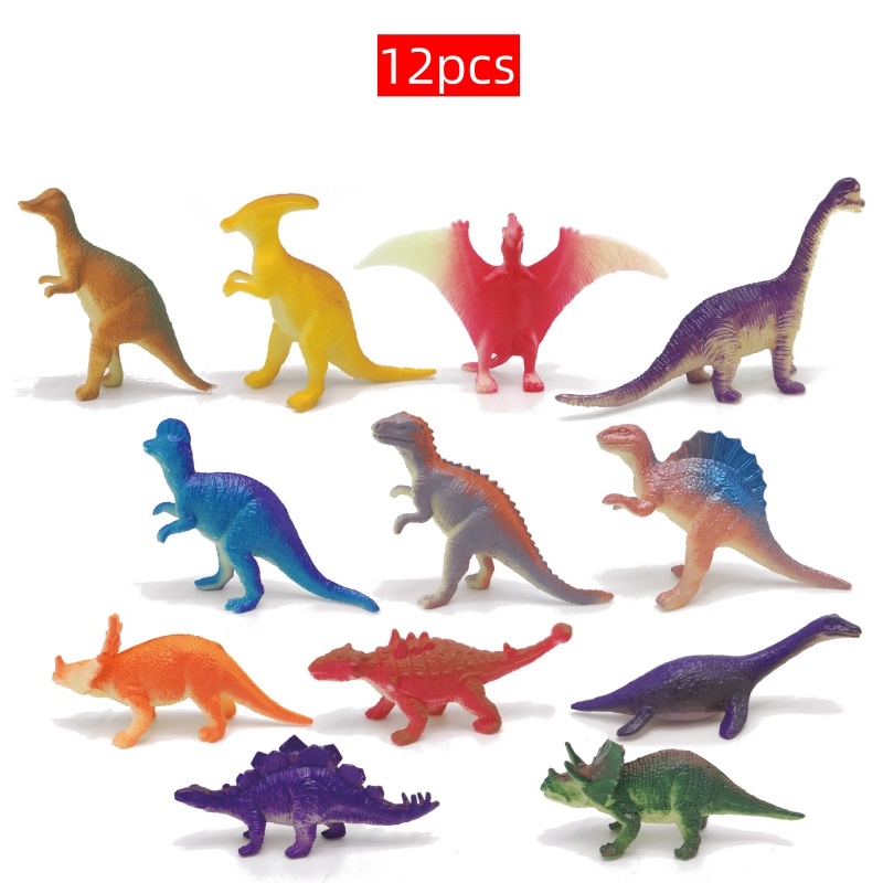 12 Simulation Mini Dinosaurs Static Model Jurassic Children's Toy Model ...