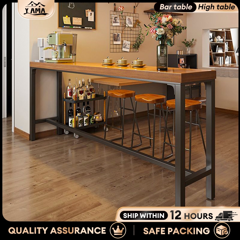 180CM Long Table Bar Table High Table Narrow Table Chair Combination ...
