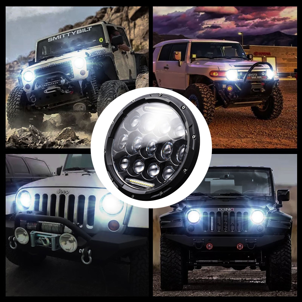 7 Inch H4 Universal Led Lights for Vehicles Car 12V Automotive Led ...