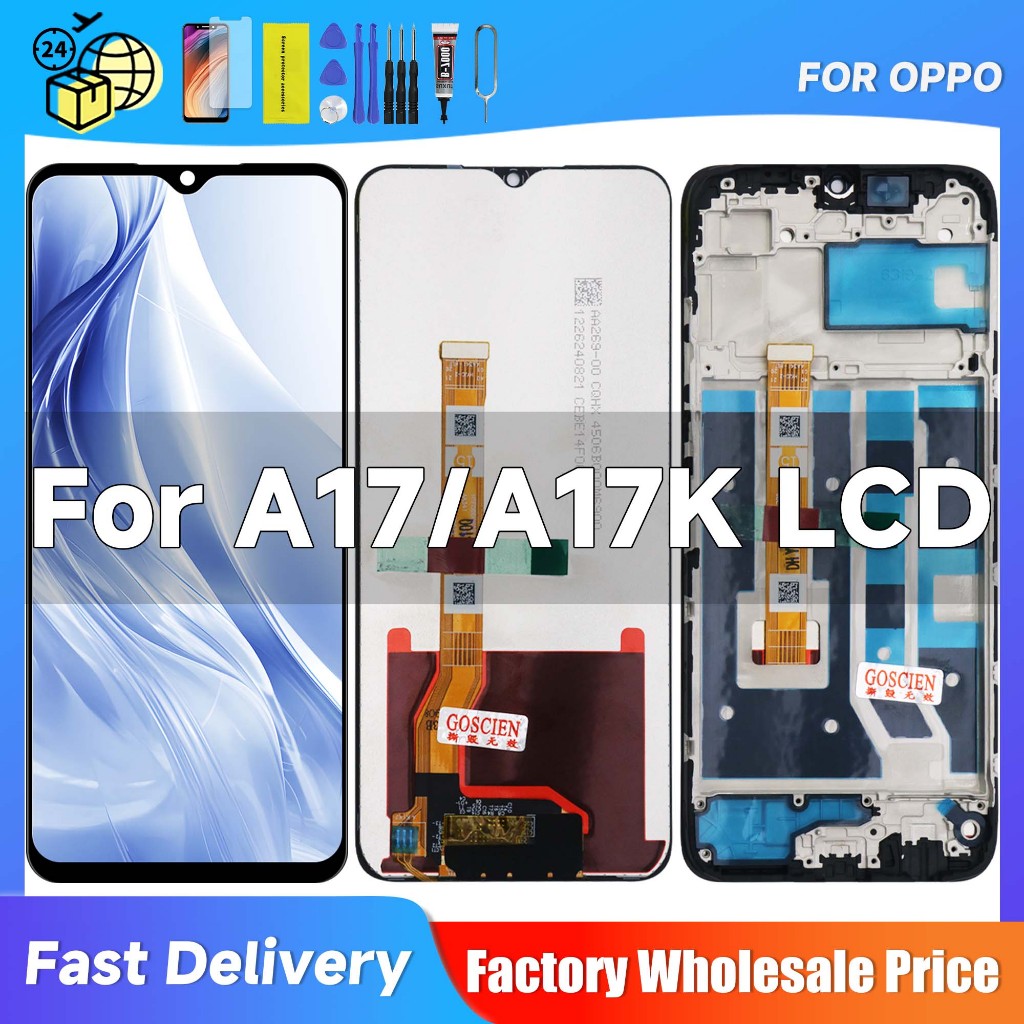 For OPPO A17 A17K CPH2477 CPH2471 LCD Display Touch Screen Digitizer Assembly Replacement ...